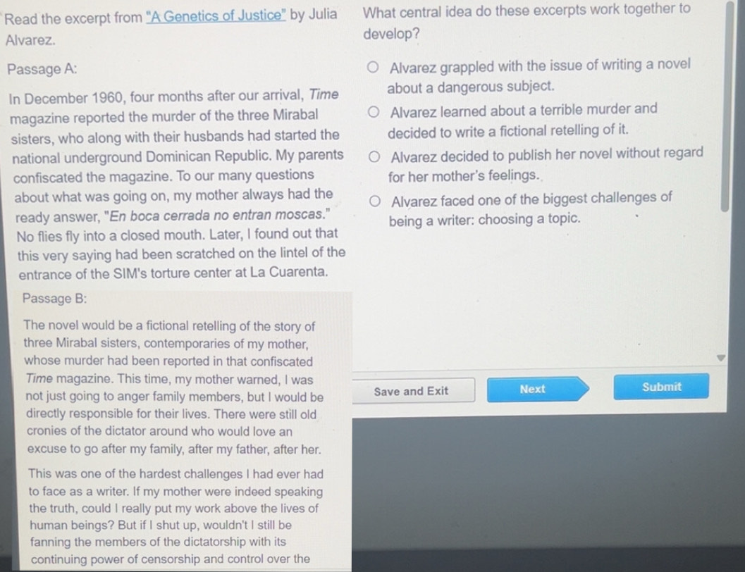 Solved: Read the excerpt from "A Genetics of Justice" by Julia What ...