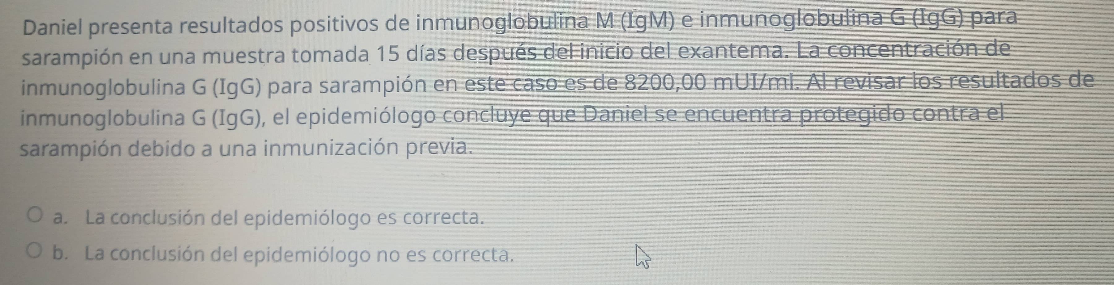 Resuelto:Daniel presenta resultados positivos de inmunoglobulina M (IgM ...