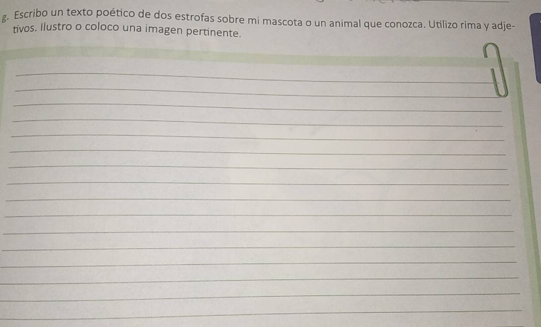 Resuelto:Escribo un texto poético de dos estrofas sobre mi mascota o un ...