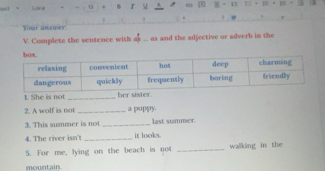 Giải quyết:cn a , 13 + B I A 【 : ;; B 2 3 δ 5 Your answer. V. Complete ...