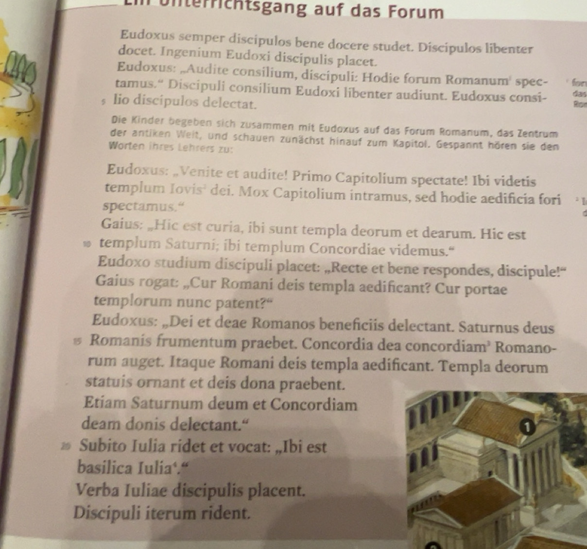 Gelöst:Unterrichtsgang auf das Forum Eudoxus semper discipulos bene ...