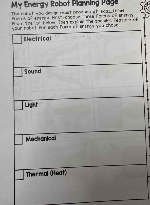 Solved: My Energy Robot Planning Page The robot you design must produce ...