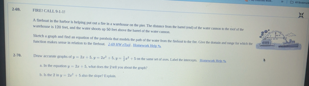Solved: All Bookmar 2-69. FIRE! CALL 9-1-1! A fireboat in the harbor is ...