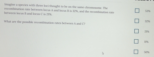 Solved: lmagine a species with three loci thought to be on the same ...