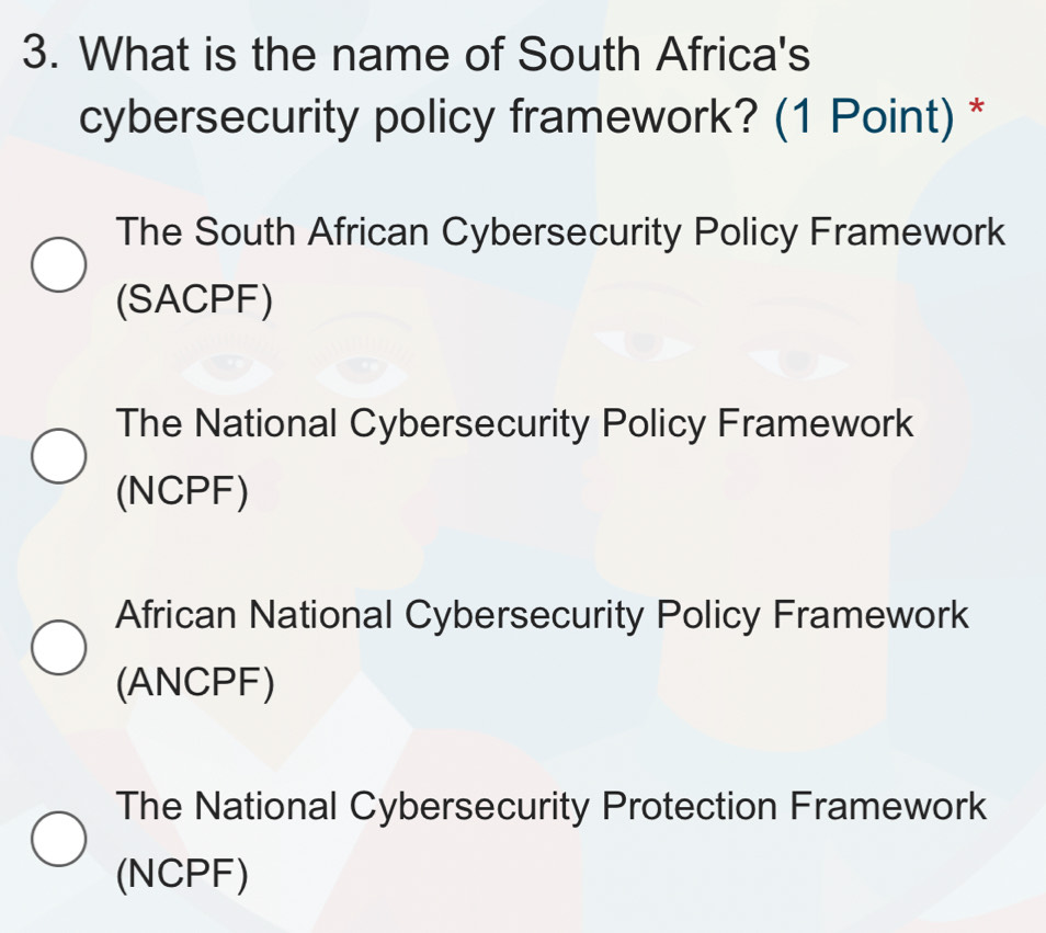 Solved: What is the name of South Africa's cybersecurity policy ...