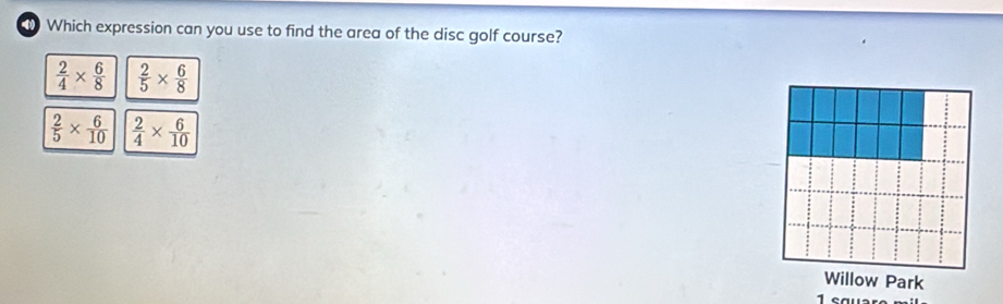 Solved: Which expression can you use to find the area of the disc golf ...