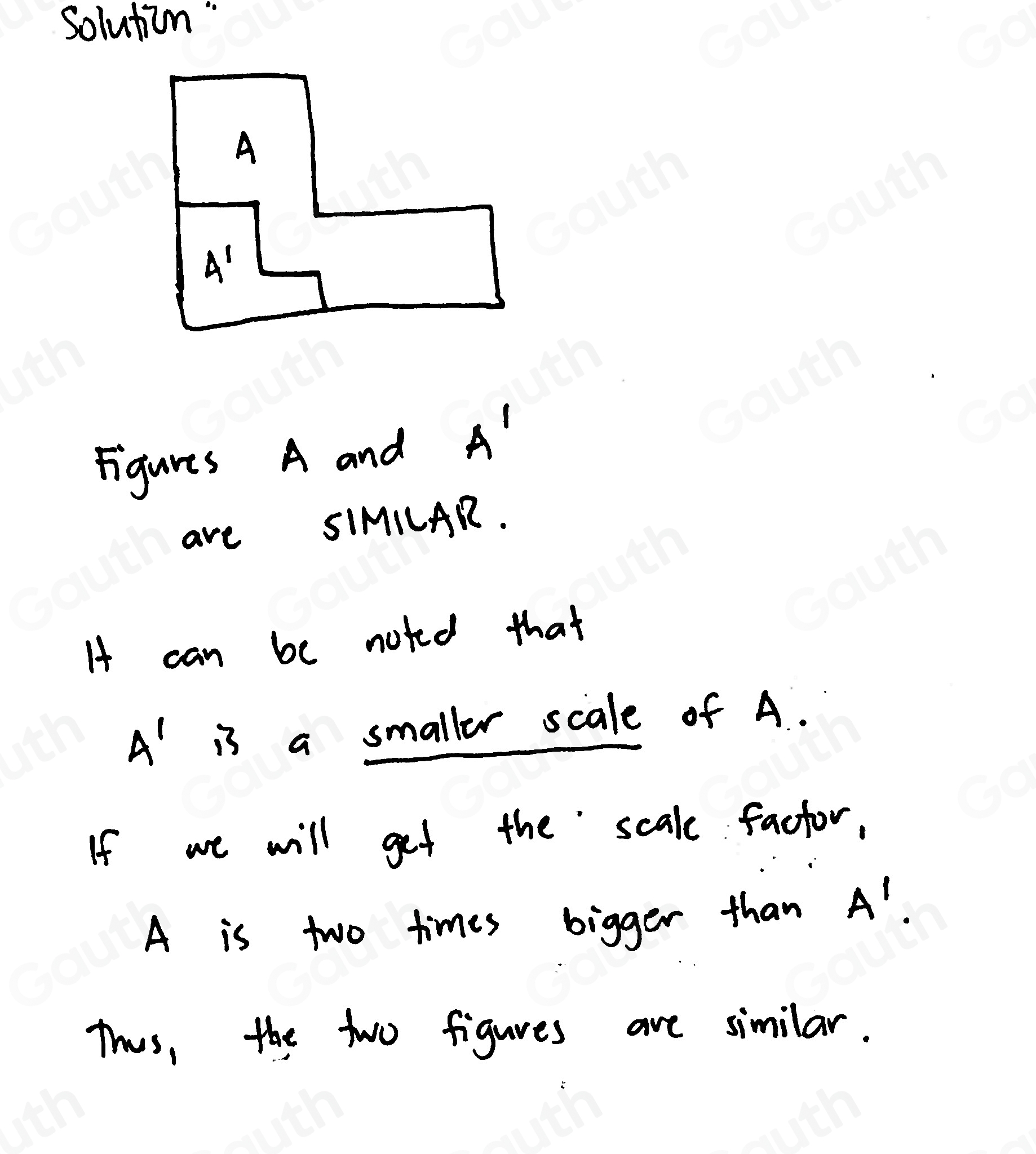 Solved: Ms. Romano draws figures A and A' on the board. a. Are figures ...