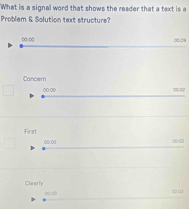 Solved: What is a signal word that shows the reader that a text is a ...