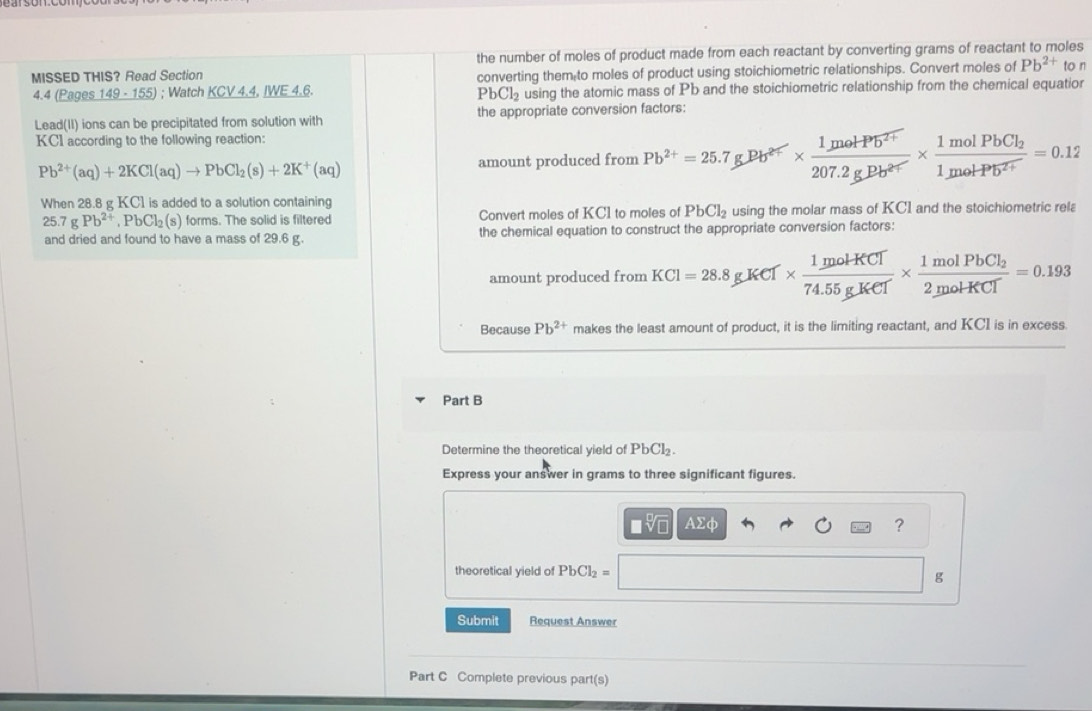 Solved: the number of moles of product made from each reactant by ...