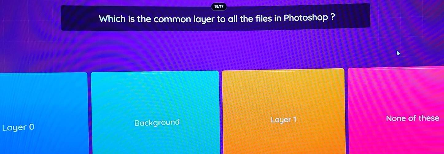 Solved: 13/17 Which is the common layer to all the files in Photoshop ...