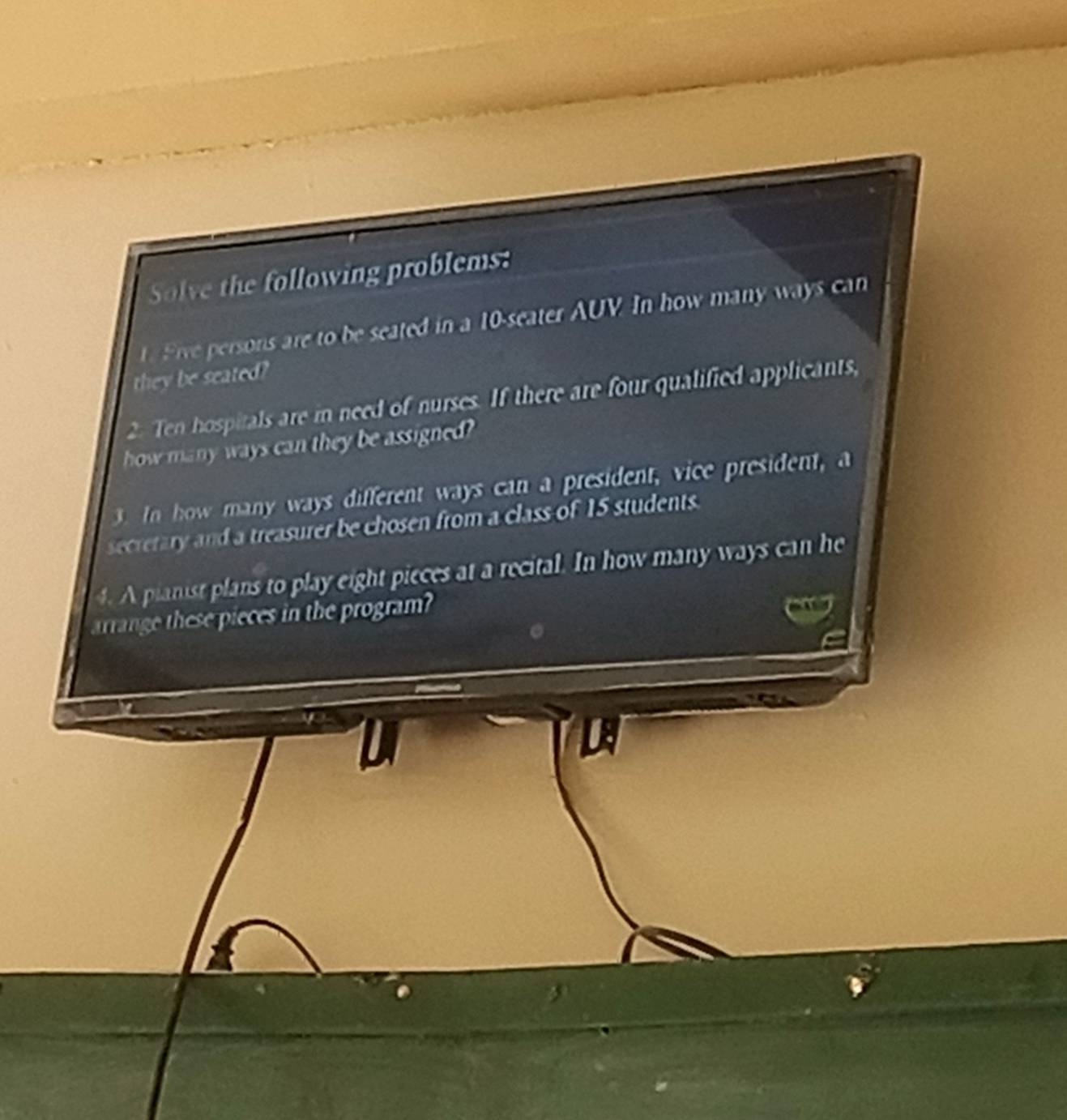 Solved: Solve the following problems: Frive persons are to be seated in ...