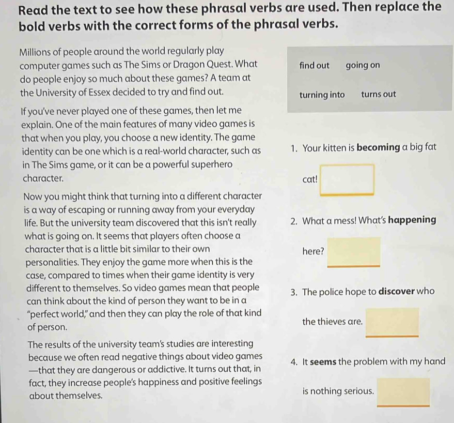 تم الحل:Read the text to see how these phrasal verbs are used. Then ...