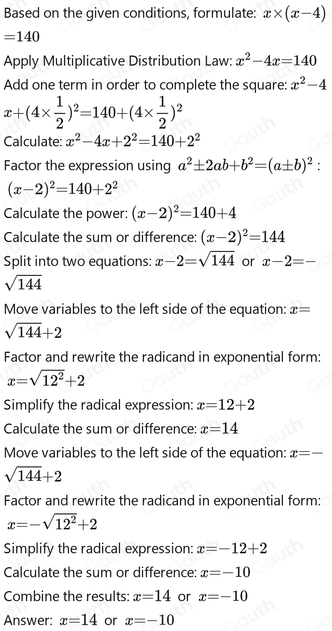 Solved: A rectangular vegetable garden will have a width that is 4 feet ...