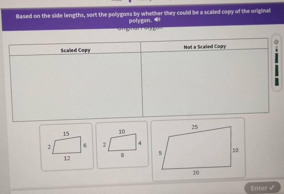 Solved: Based on the side lengths, sort the polygons by whether they ...
