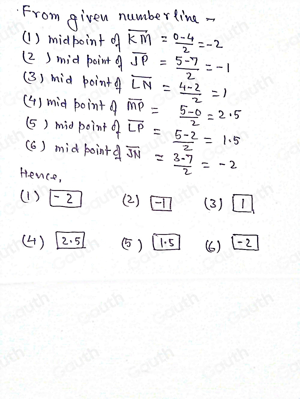 Solved: Example 1 Use the number line to find the coordinate of the ...