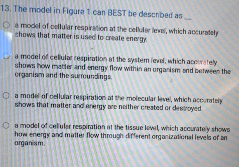 Résolu :The model in Figure 1 can BEST be described as_ a model of ...