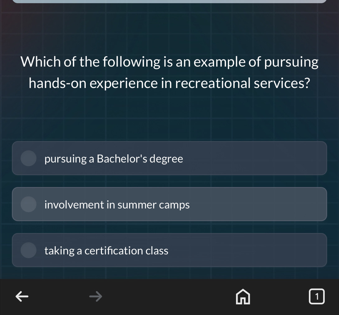 Solved: Which of the following is an example of pursuing hands-on ...