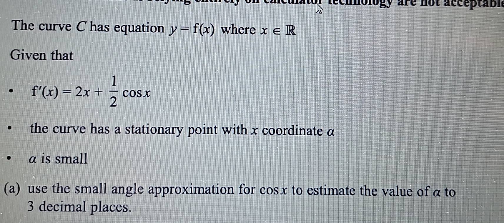 Solved: hology are not acceptabl The curve C has equation y=f(x) where ...