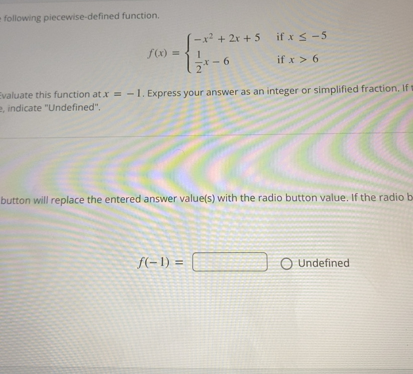 Solved: following piecewise-defined function. f(x)=beginarrayl -x^2+2x ...