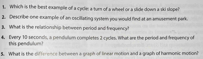 Solved: Which is the best example of a cycle: a turn of a wheel or a ...
