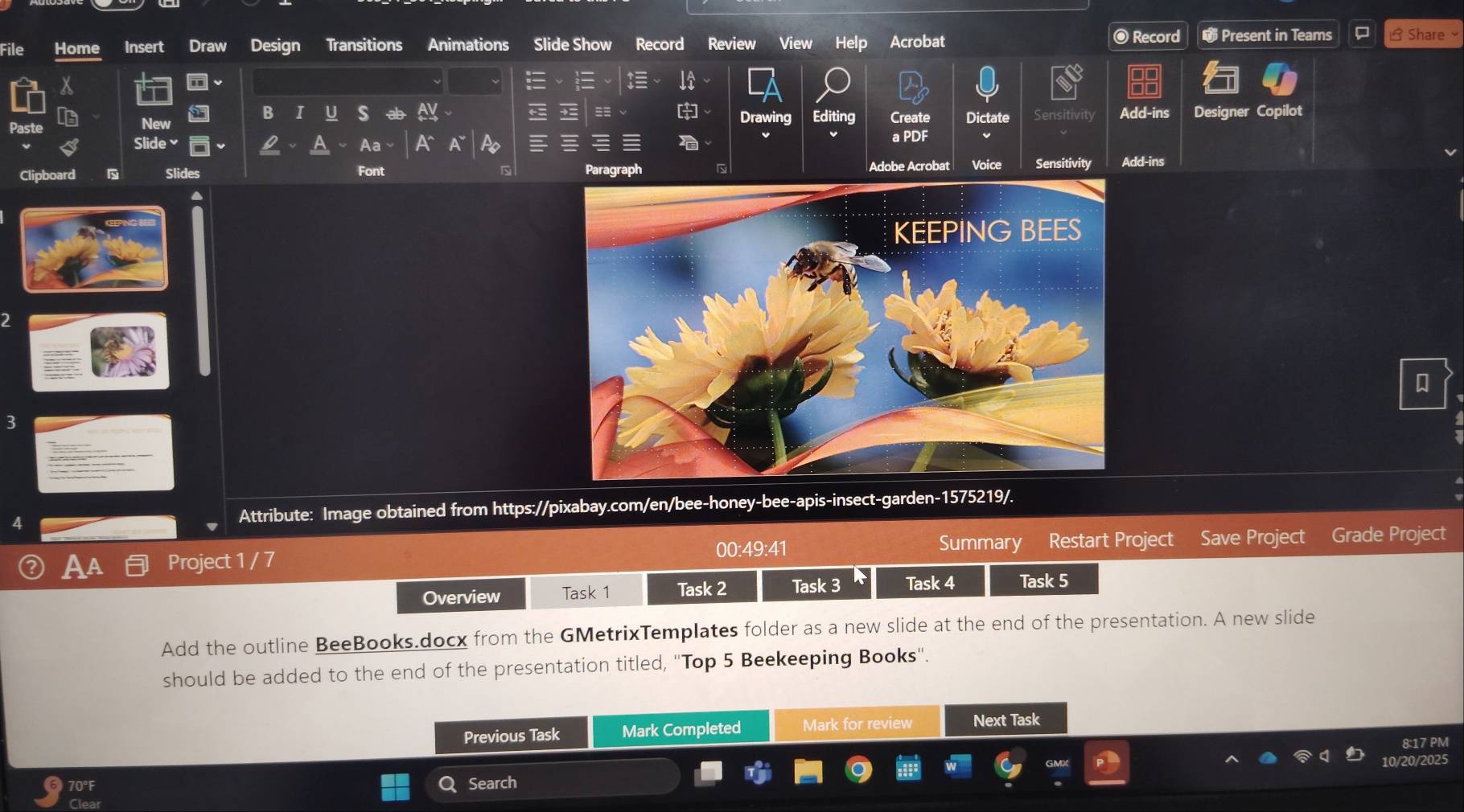 Solved: Home Insert Draw Design Transitions Animations Slide Show ...