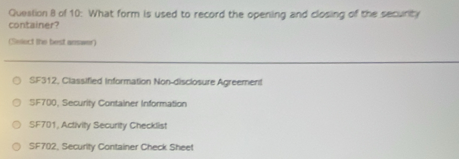 Solved: of 10: What form is used to record the opening and closing of ...