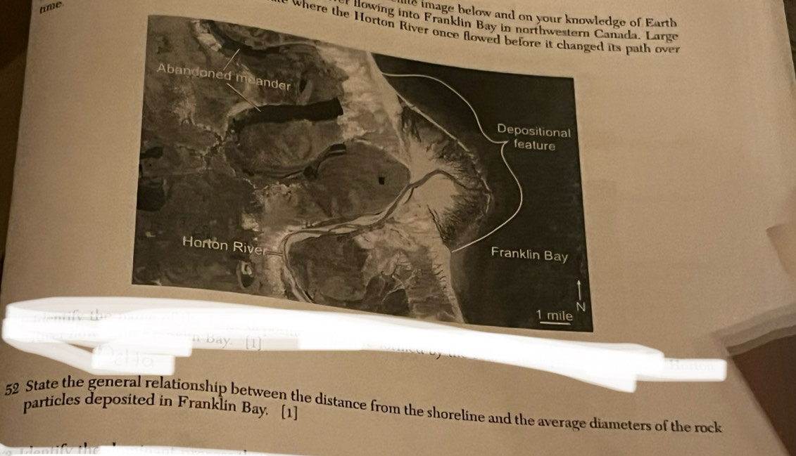 time he image below and on your knowledge of Earth r lowing into ...