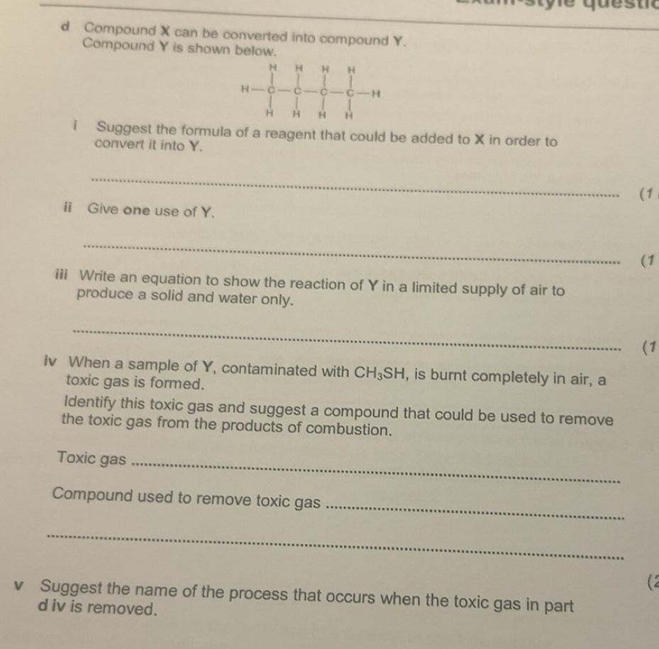 Résolu :Compound X can be converted into compound Y. Compound Y is ...