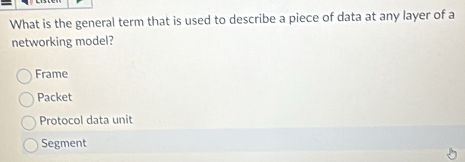 Solved: What is the general term that is used to describe a piece of ...