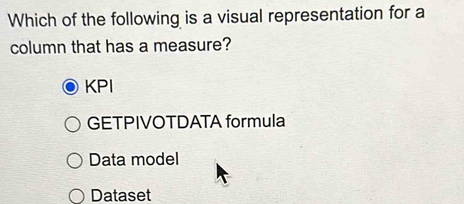 Solved: Which of the following is a visual representation for a column ...