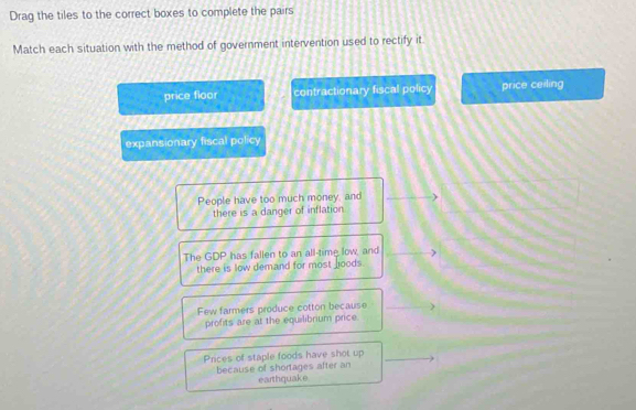 Solved: Drag the tiles to the correct boxes to complete the pairs Match ...
