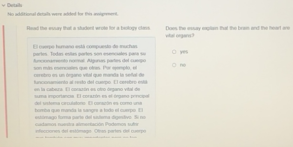 Solved: Details No additional details were added for this assignment ...