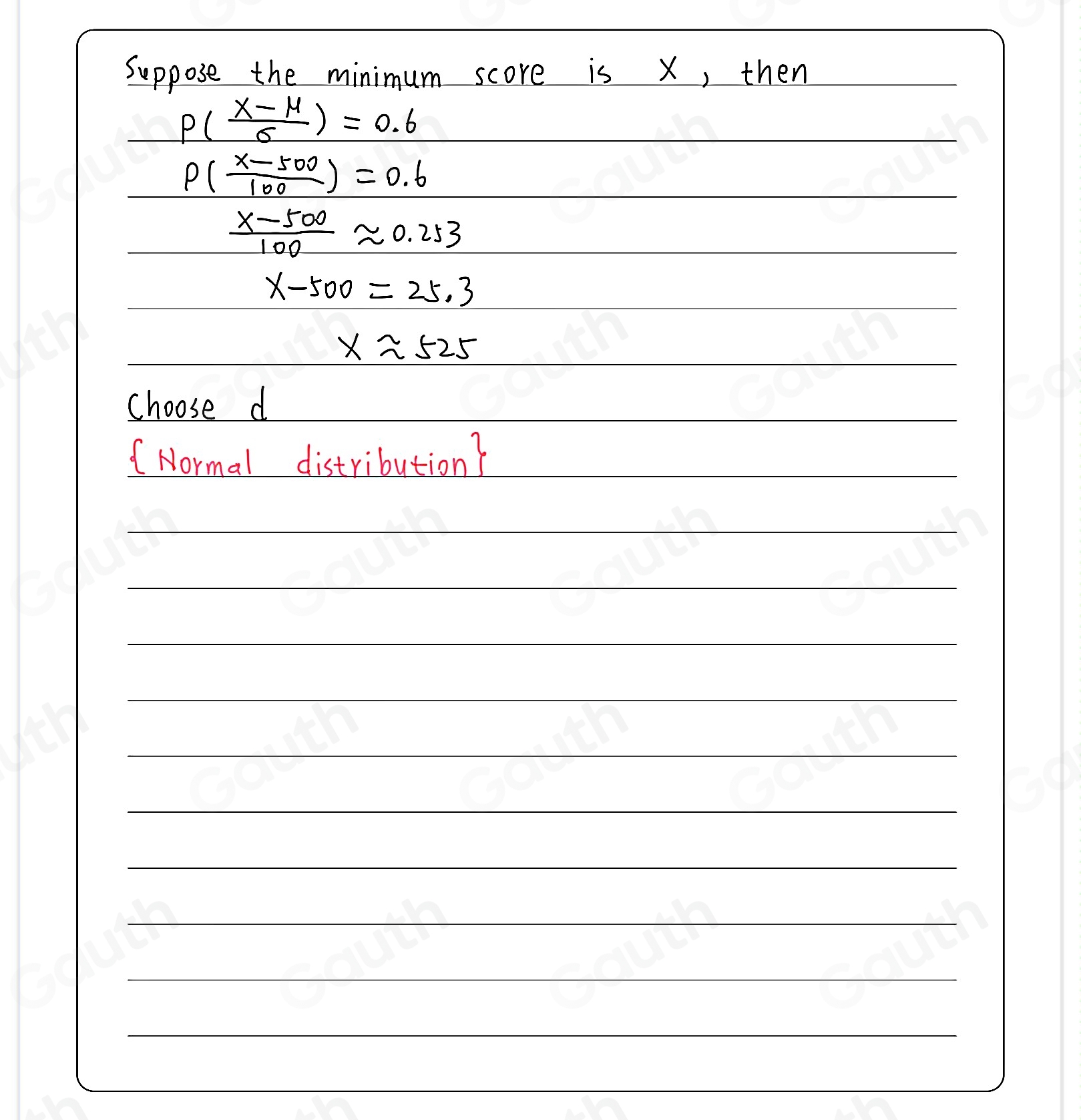 Solved: Scores on the SAT form a normal distribution with a mean of mu ...