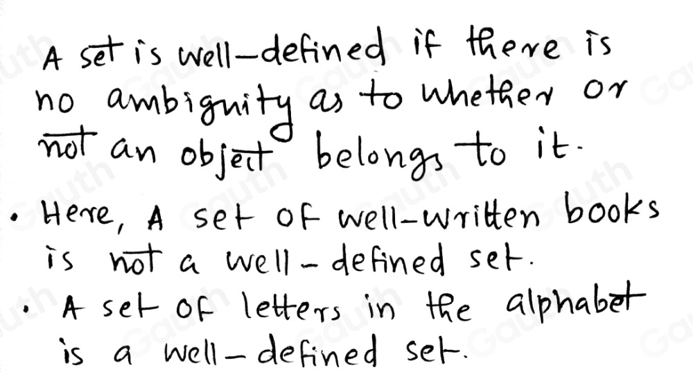 Solved: Which of the following is NOT a well - defined set? A. A set of ...