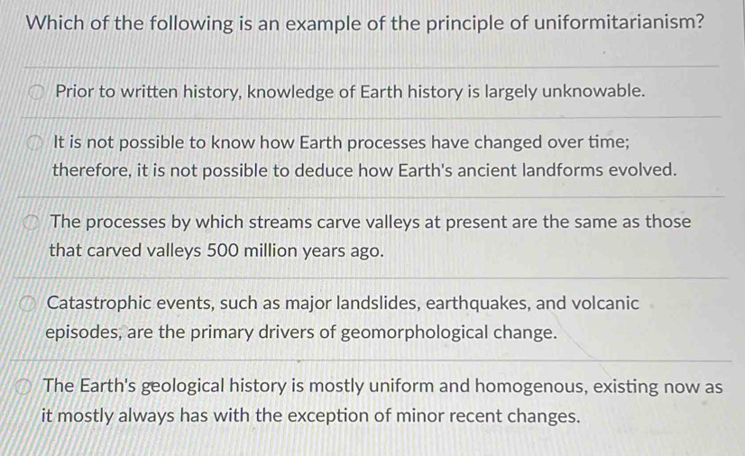 Solved: Which of the following is an example of the principle of ...