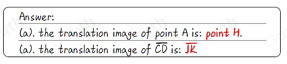 Solved: For the figure ABCD, use the arrow to find the translation ...