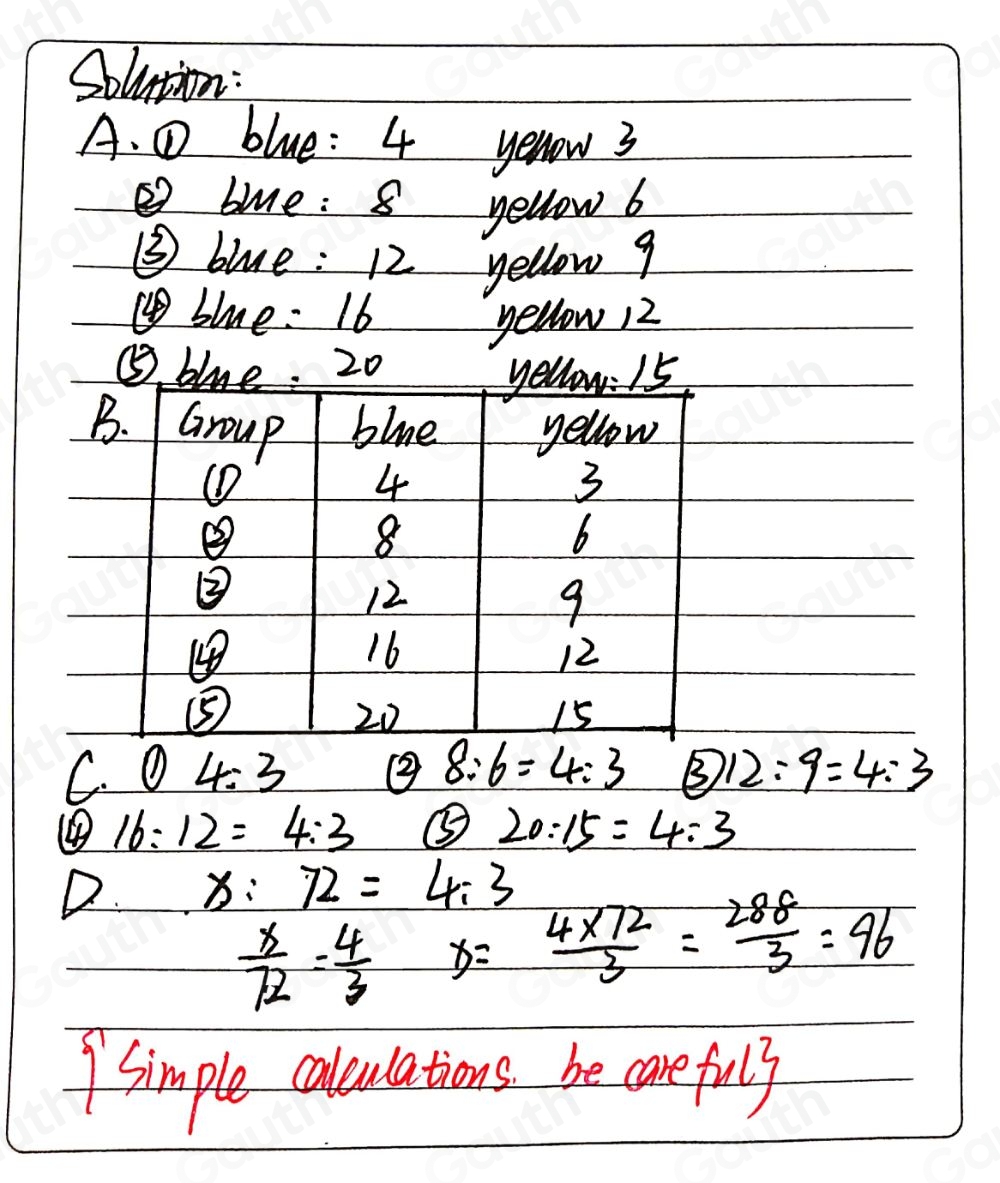 Solved: Imagine you have some blue and yellow buttons. A. Form 5 ...