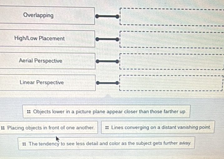 Solved: Overlapping High/Low Placement Aerial Perspective Linear ...