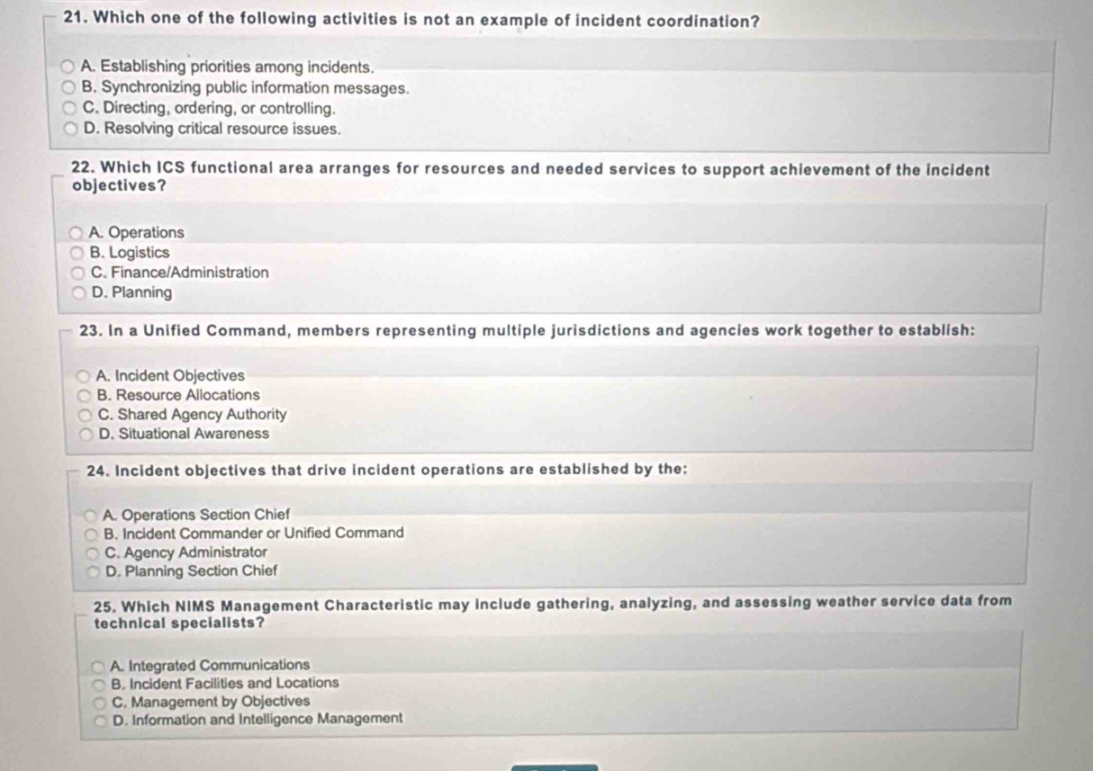 Solved: Which one of the following activities is not an example of ...