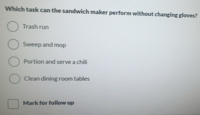 Solved: Which task can the sandwich maker perform without changing ...