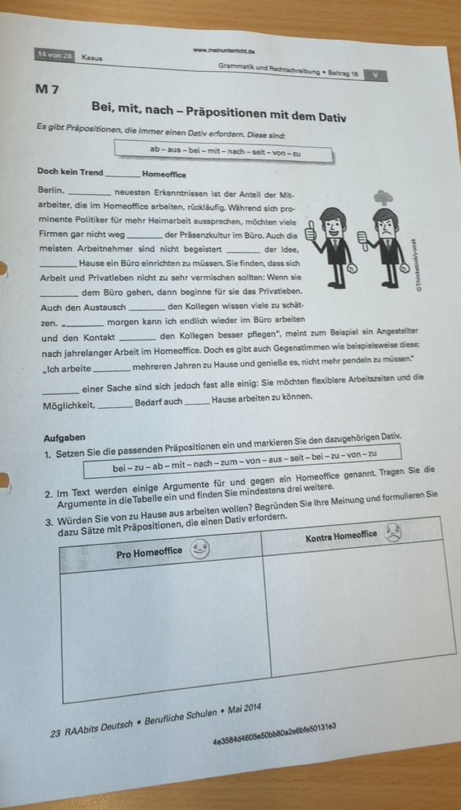 Gelöst:www meinuntericht de 14 von 28 Kasus Grammatik und ...