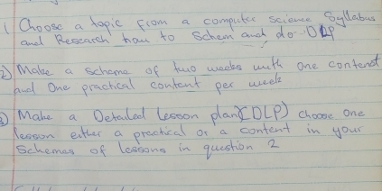 Solved: Choose a topic from a computer science Sgllabus and Reseatch ...