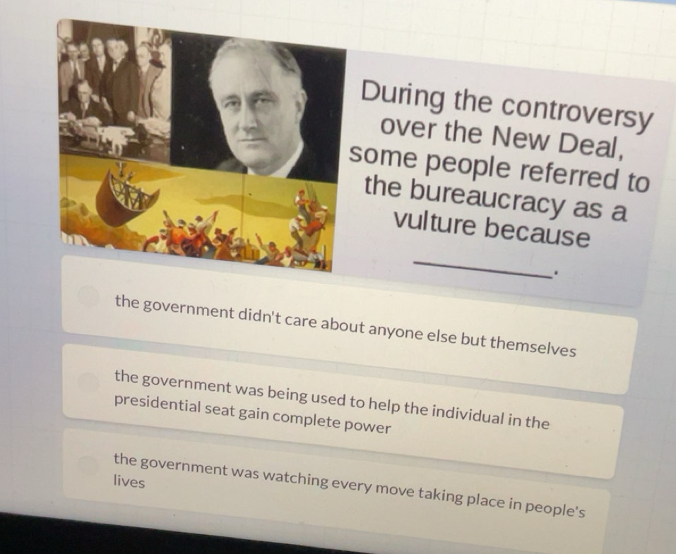 Solved: During the controversy over the New Deal, some people referred ...