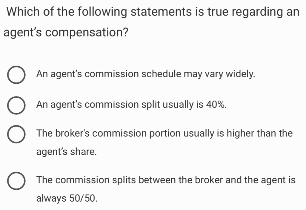 Solved: Which of the following statements is true regarding an agent's ...
