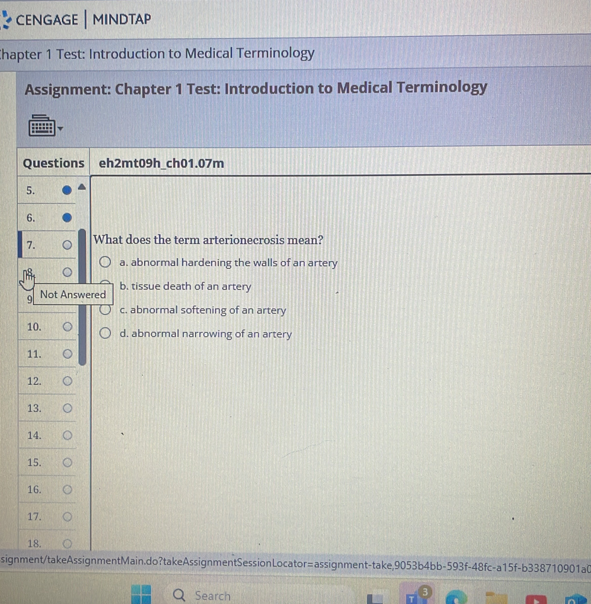 Solved: CENGAGE |MINDTAP Chapter 1 Test: Introduction to Medical ...