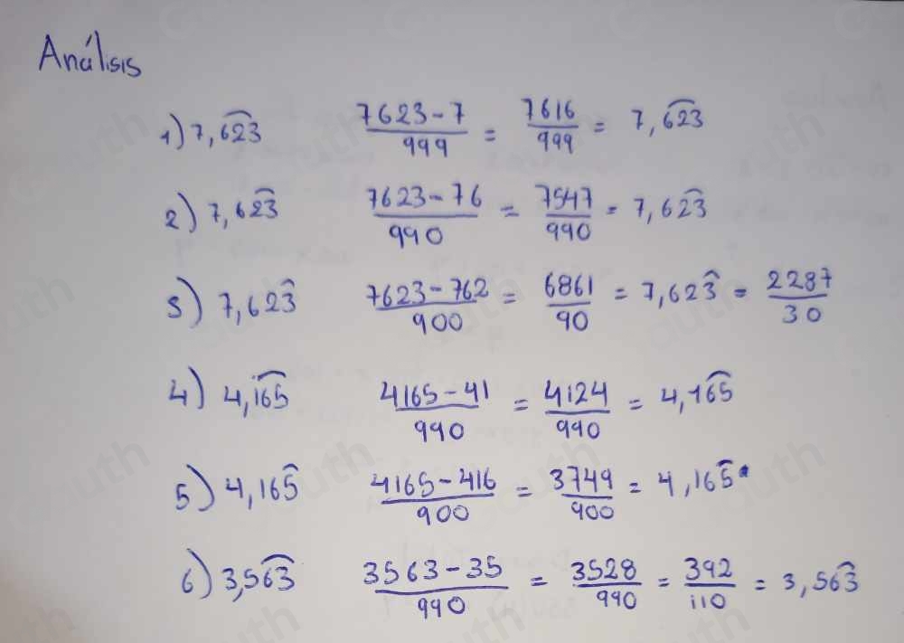 Resuelto:Hallar la fracción generatriz de los siguientes números ...