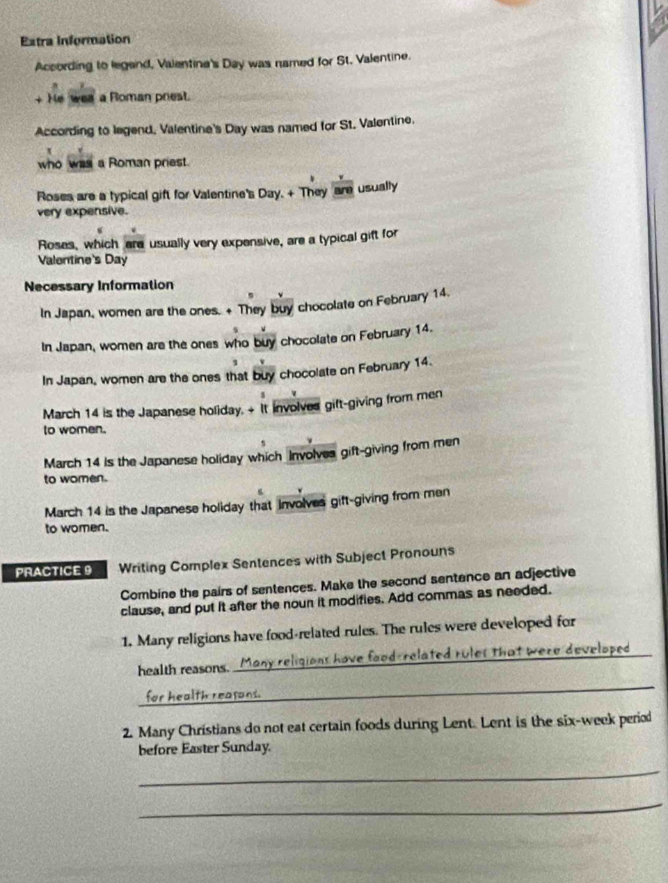 Giải quyết:Extra Information According to legend, Valentine's Day was ...
