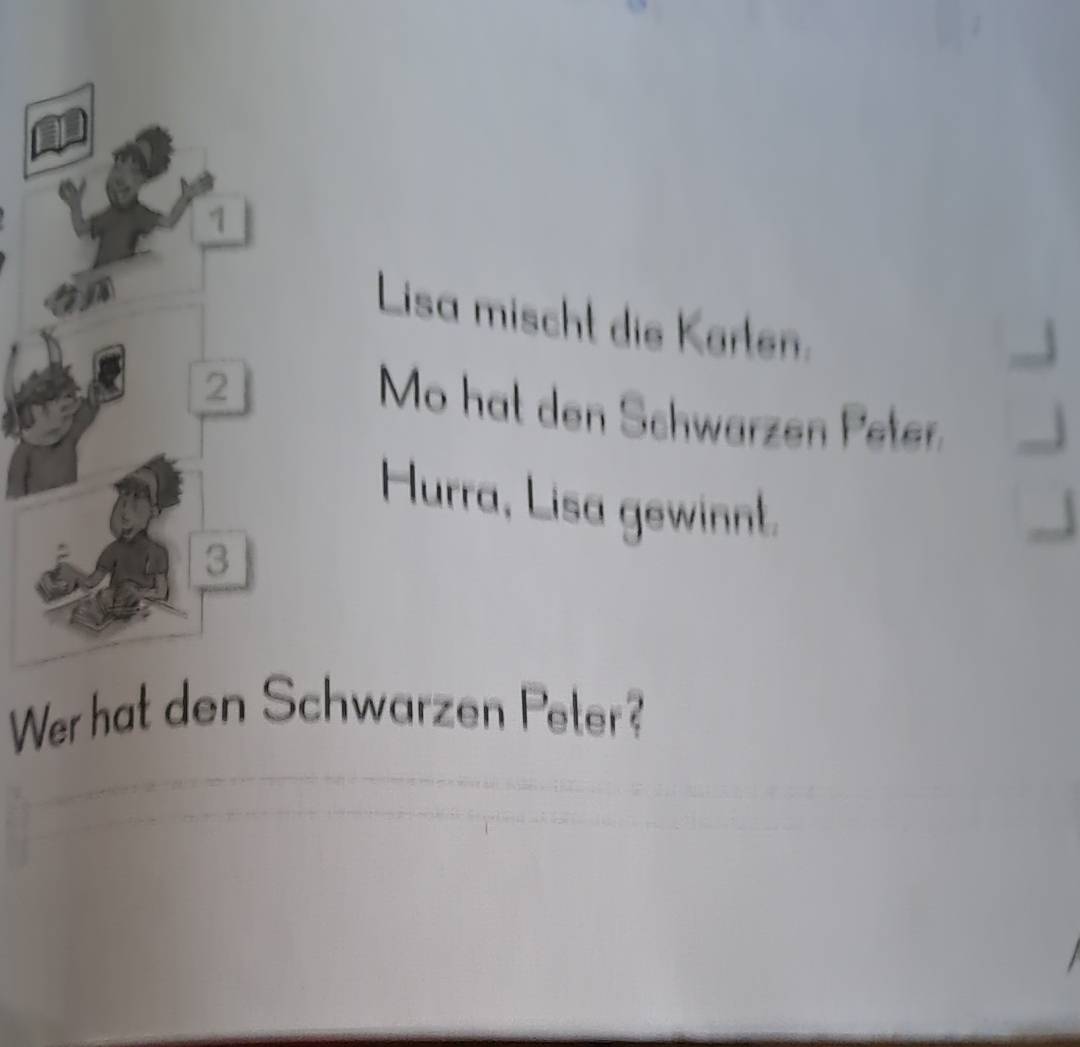 Gelöst:Lisa mischt die Karlen. Mo hat den Schwarzen Peter. _ Hurra ...