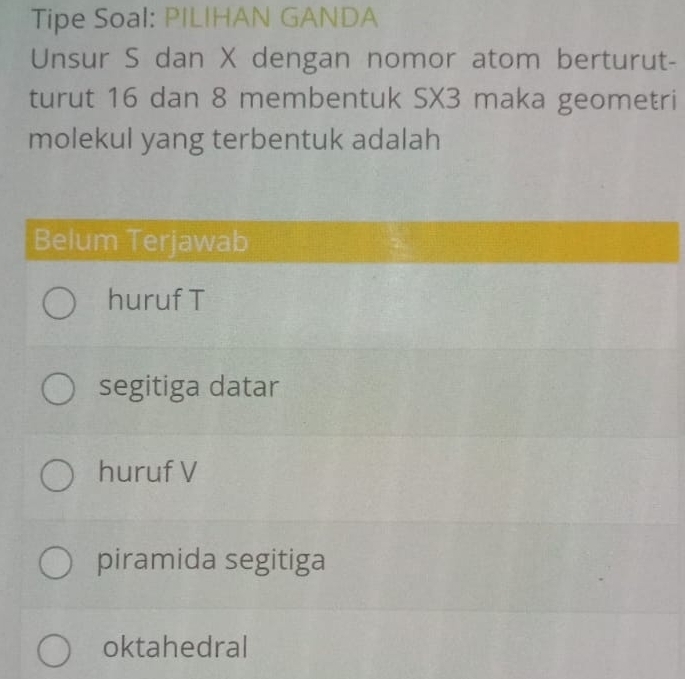 Telah dijawab:Tipe Soal: PIL!HAN GANDA Unsur S dan X dengan nomor atom ...