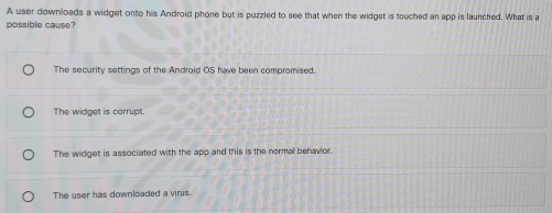 Solved: A user downloads a widget onto his Android phone but is puzzled ...